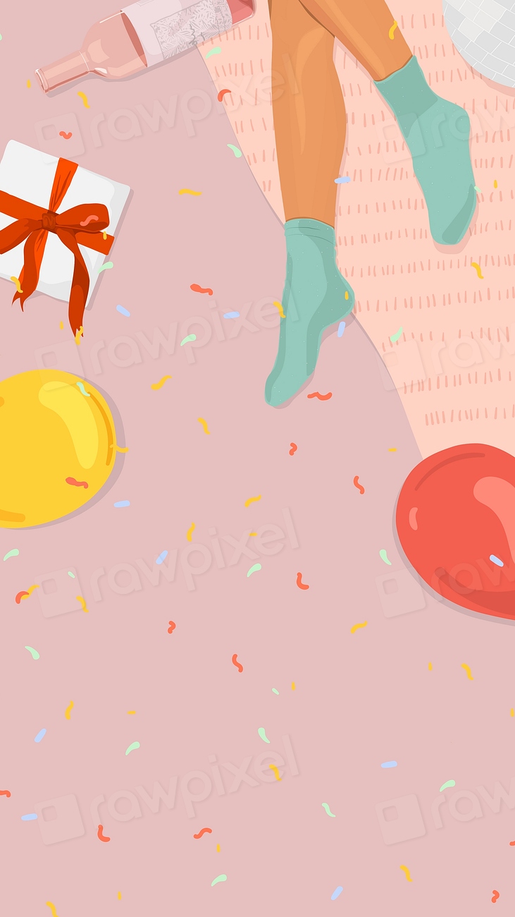 Pink mobile wallpaper, party illustration | Premium Photo Illustration ...