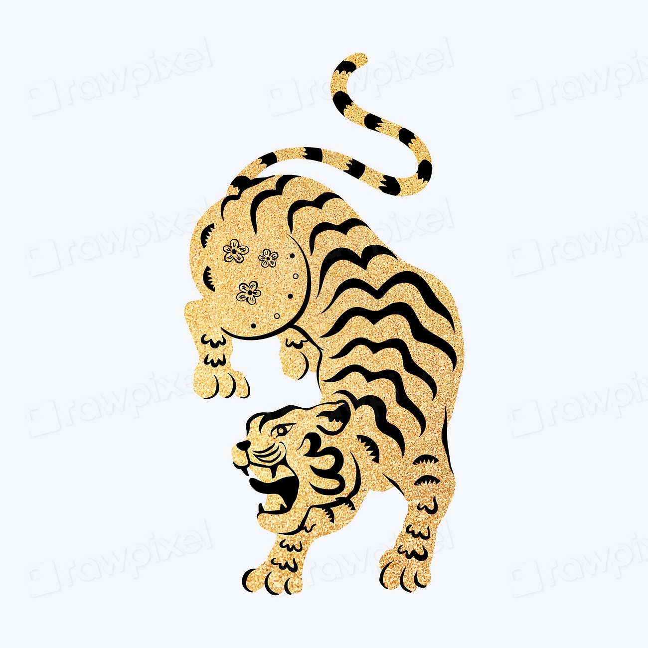 Chinese horoscope tiger traditional sticker, | Premium PSD - rawpixel