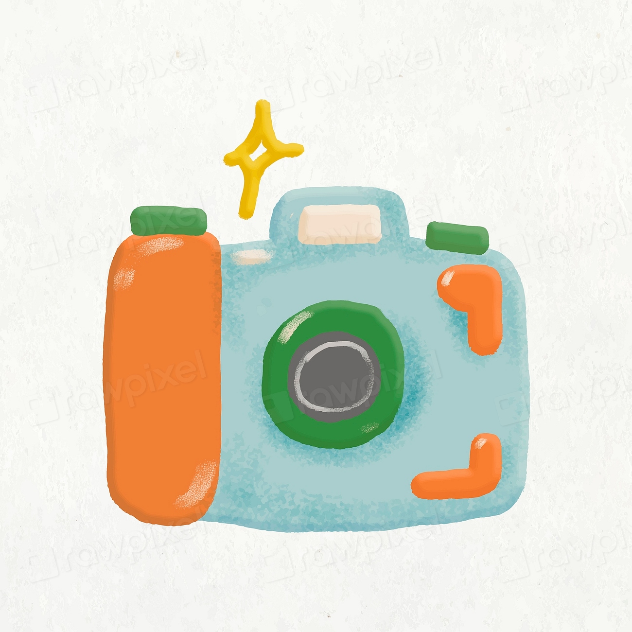 Aesthetic camera sticker, photography collage | Premium Vector ...