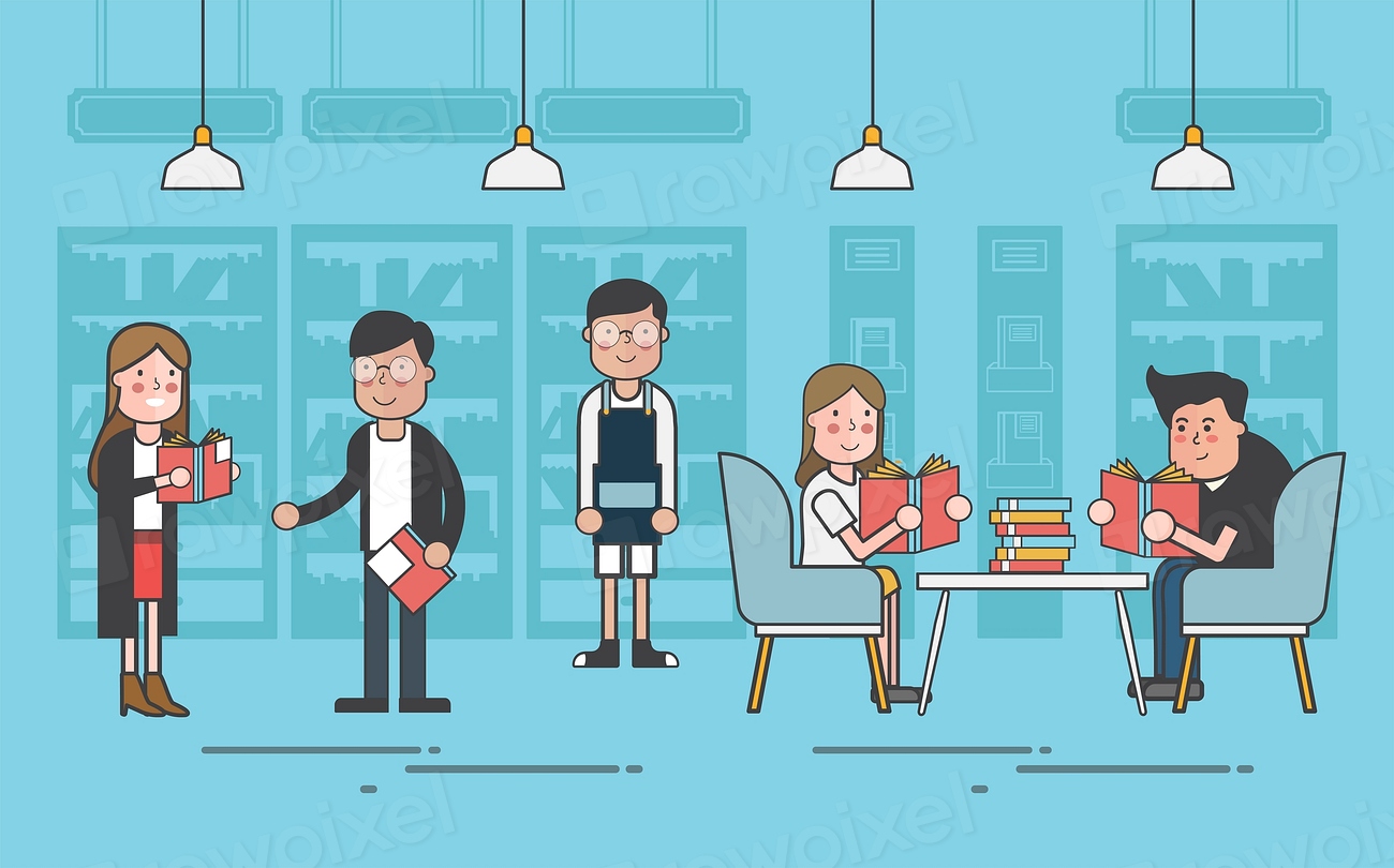 Illustration of library vector set | Premium Photo Illustration - rawpixel