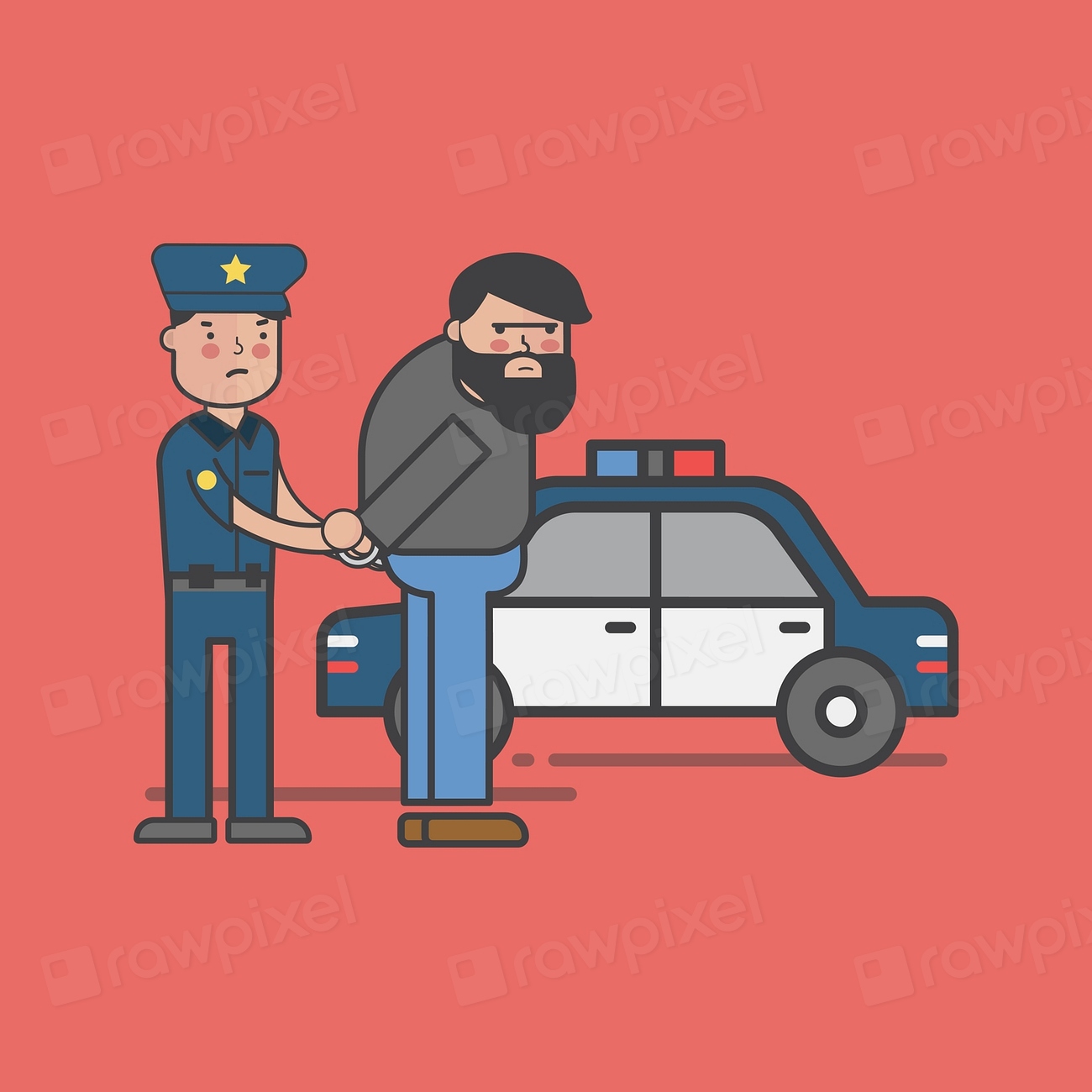 Illustration set of police vector | Premium Vector Illustration - rawpixel