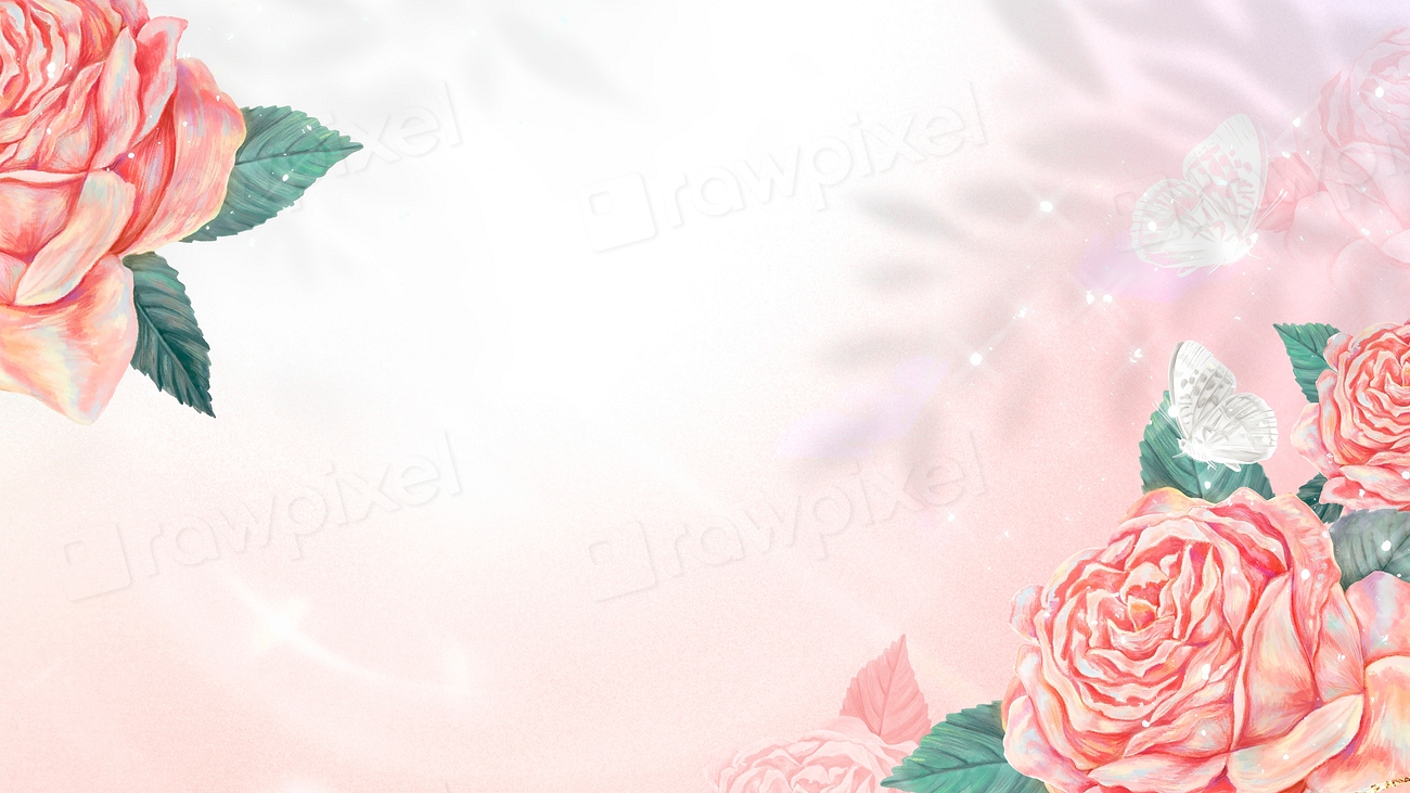 Rose aesthetic desktop wallpaper, painting | Premium Photo - rawpixel