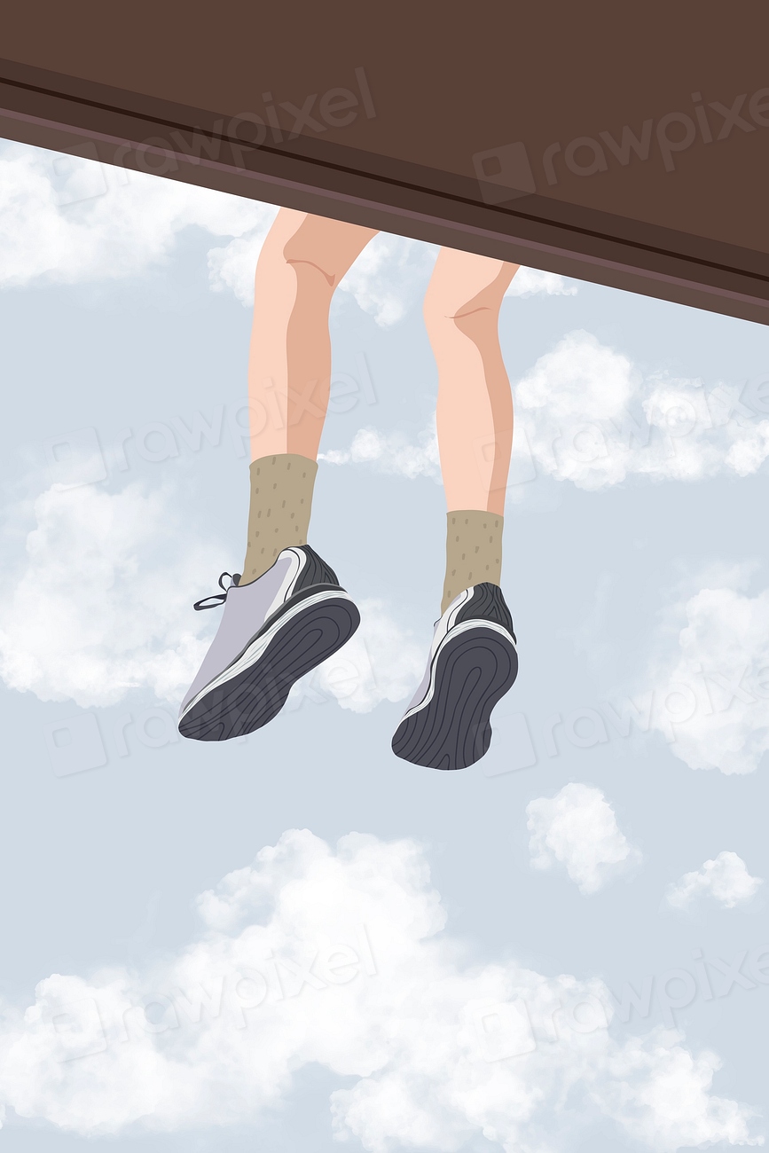 Sky background, people illustration design | Free Photo Illustration ...