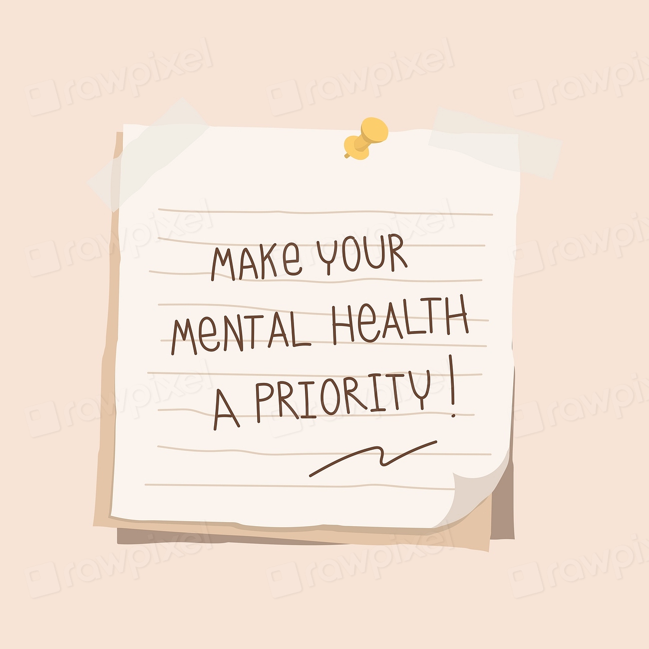 Make your health priority note | Premium PSD - rawpixel