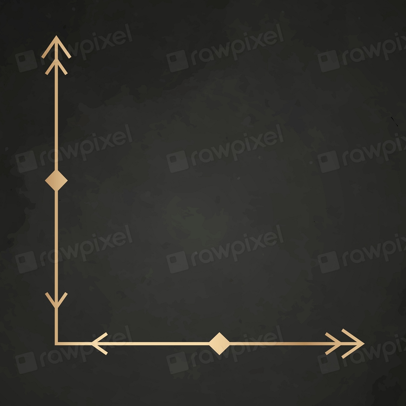 Gold arrow border, luxury vintage | Premium PSD - rawpixel
