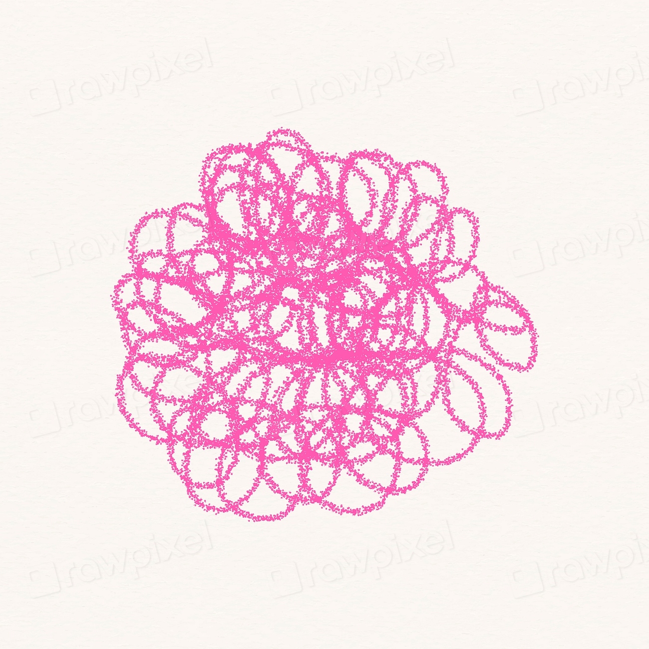 Scratchy crayon line clipart, pink | Free Photo - rawpixel
