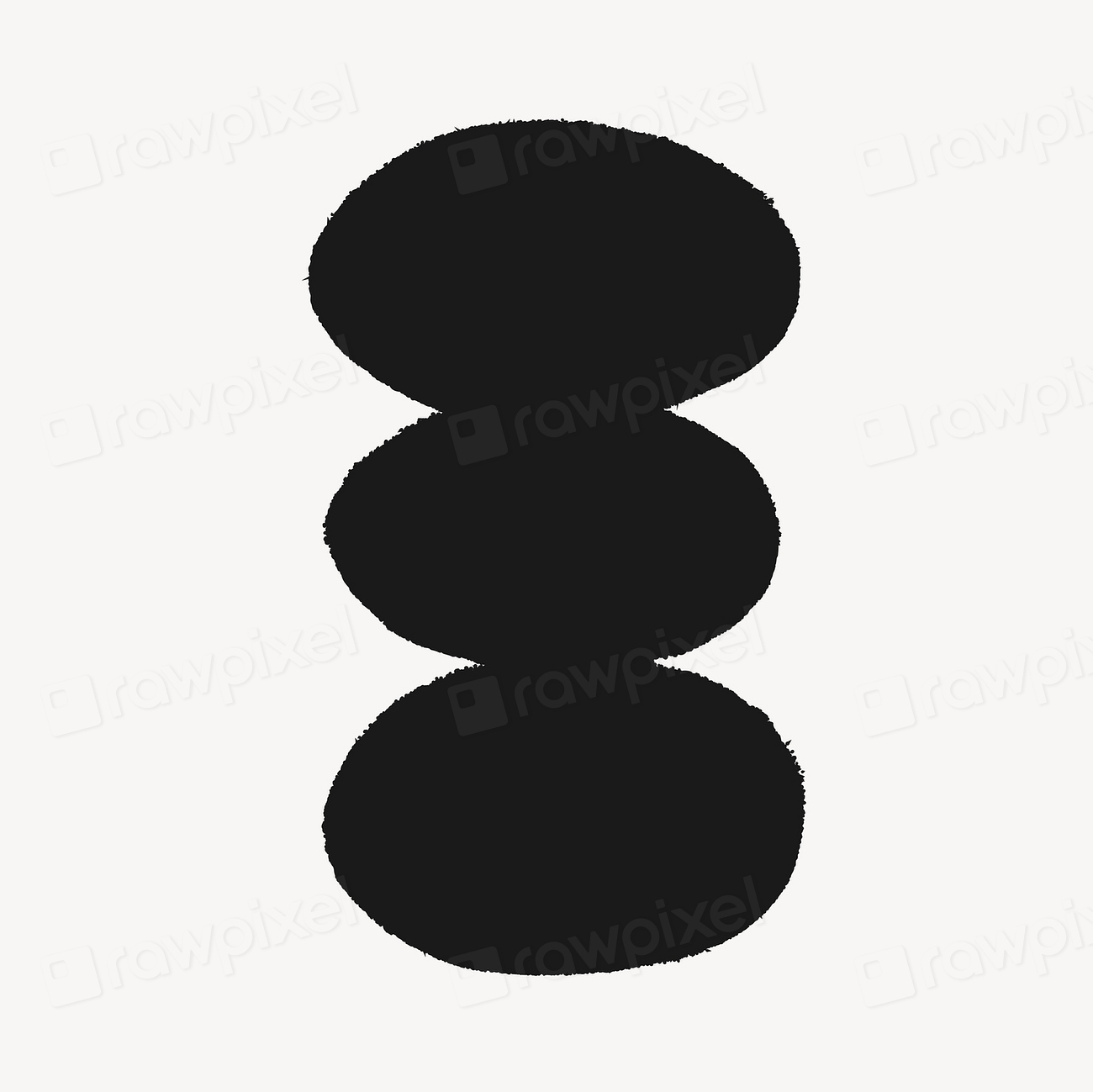 Triple circles sticker, geometric shape | Free PSD - rawpixel