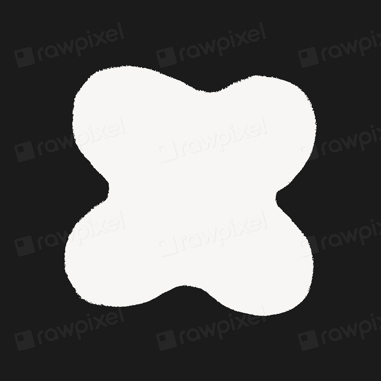 Blob shape sticker, white geometric | Free Vector - rawpixel