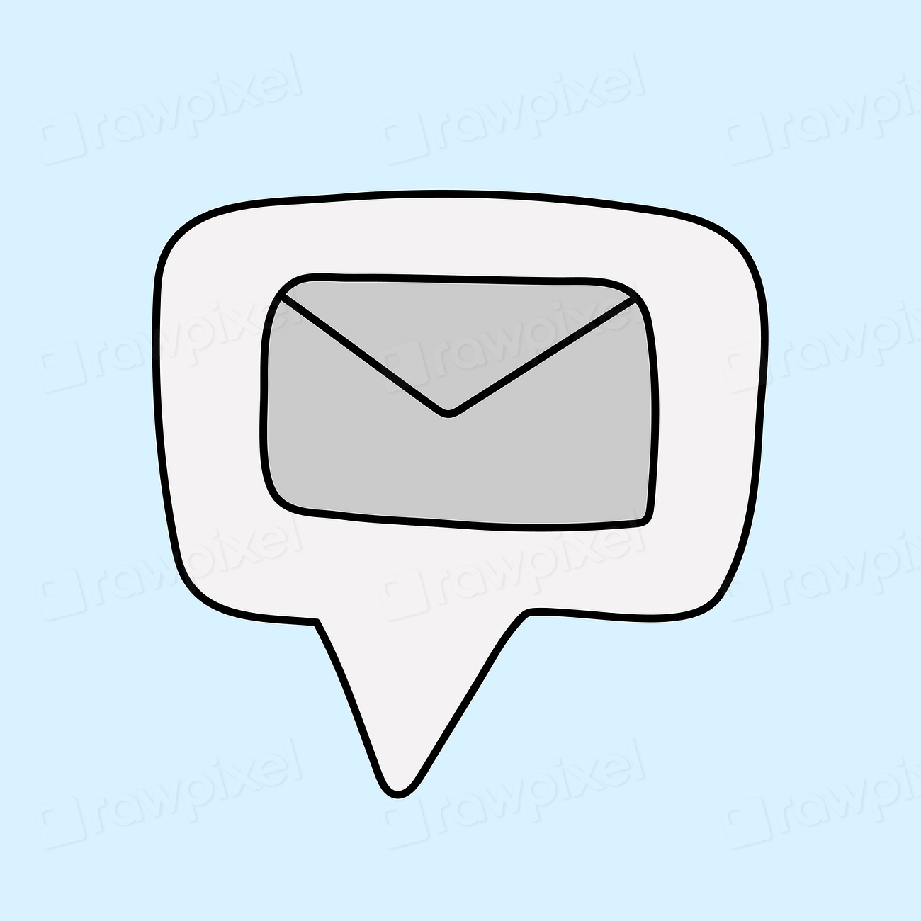 Envelope sticker, email, message symbol | Premium Vector Illustration ...