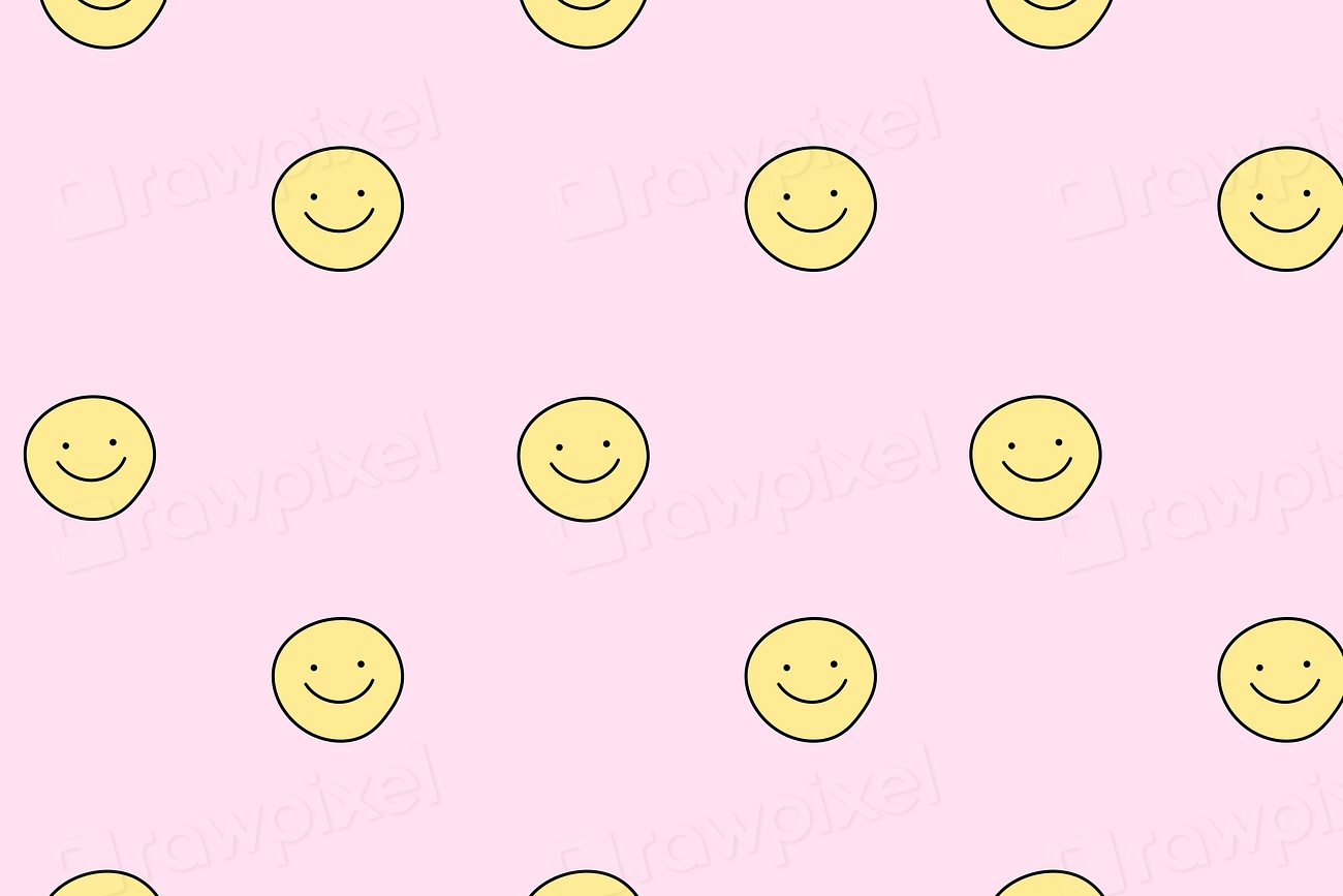 Smiling face pattern background, cute | Free Photo - rawpixel