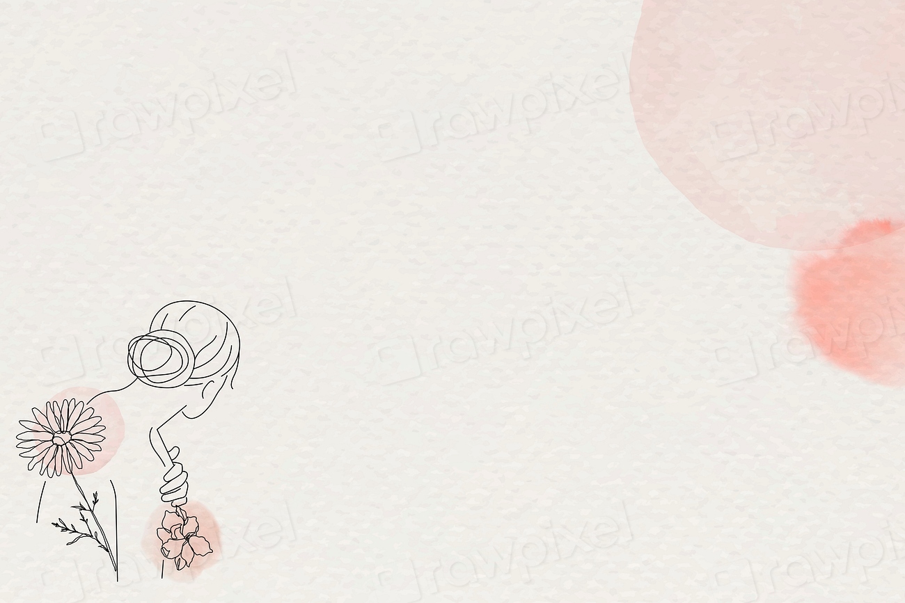 Floral feminine background, woman portrait | Premium PSD - rawpixel