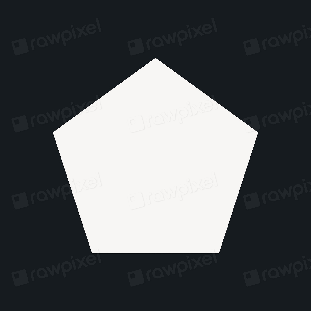 White pentagon element, simple abstract | Premium Vector - rawpixel