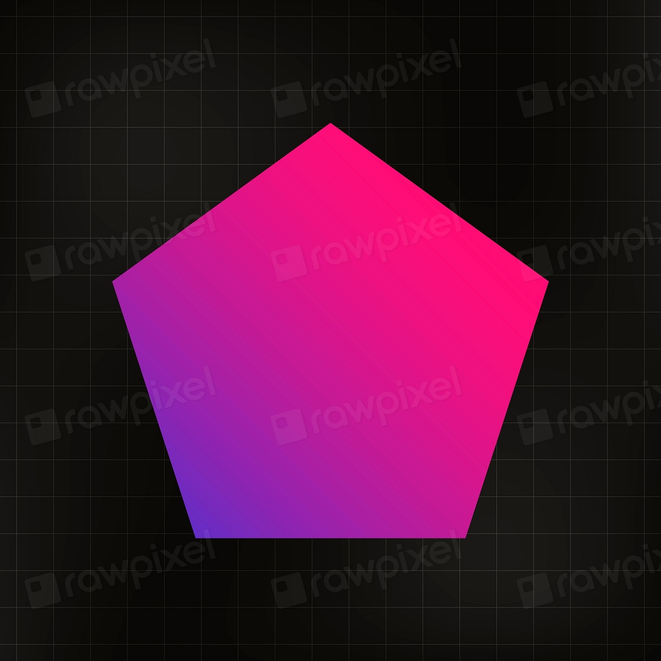 Gradient color pentagon element, simple | Free PSD - rawpixel