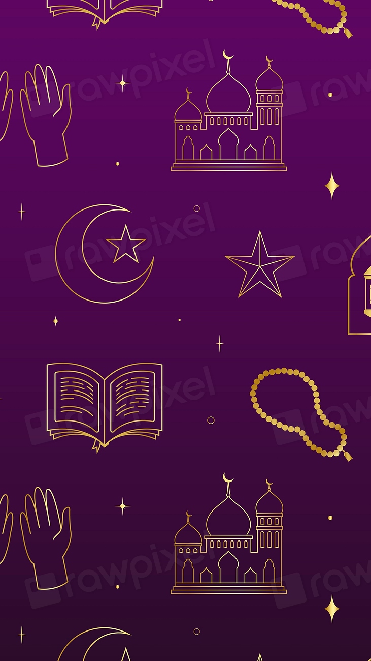 Ramadan pattern Phone wallpaper, golden | Premium Photo - rawpixel