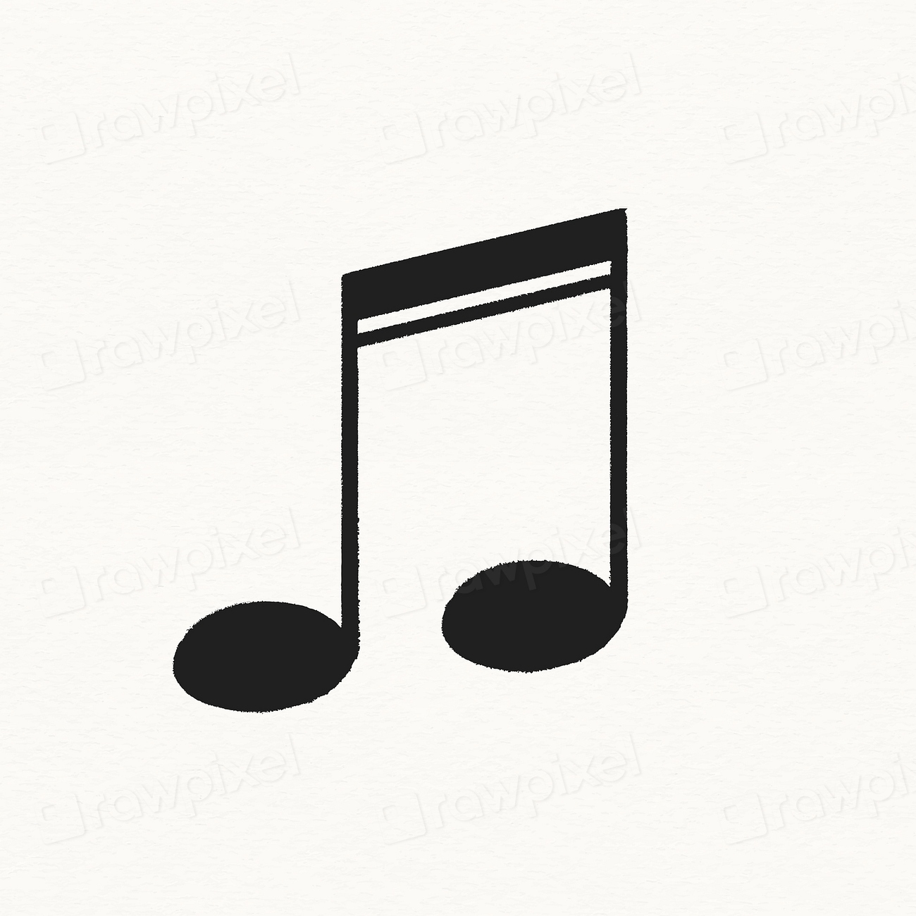 Double semiquaver sticker, musical note, | Premium PSD - rawpixel