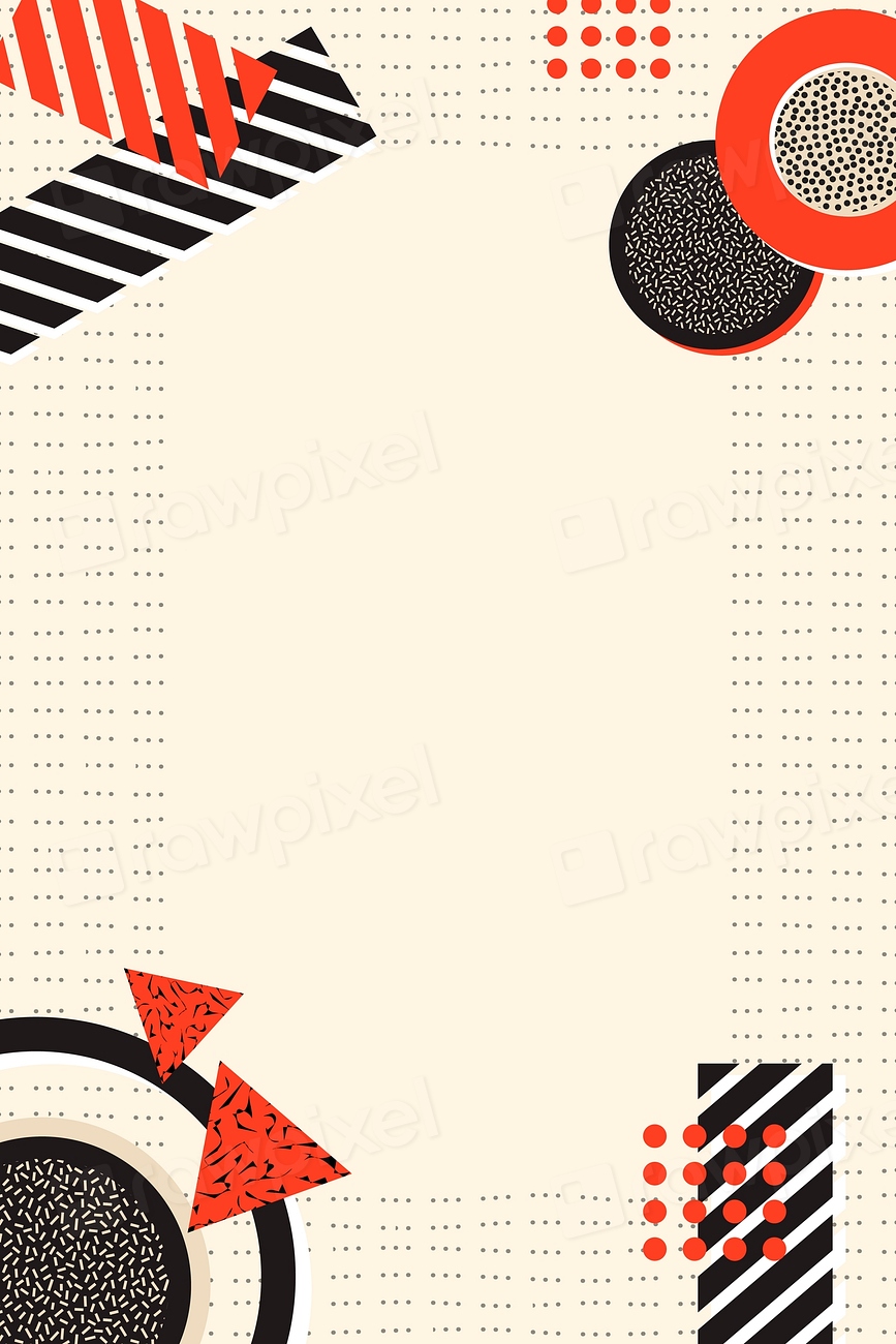 Colorful Memphis frame for social | Free Photo - rawpixel