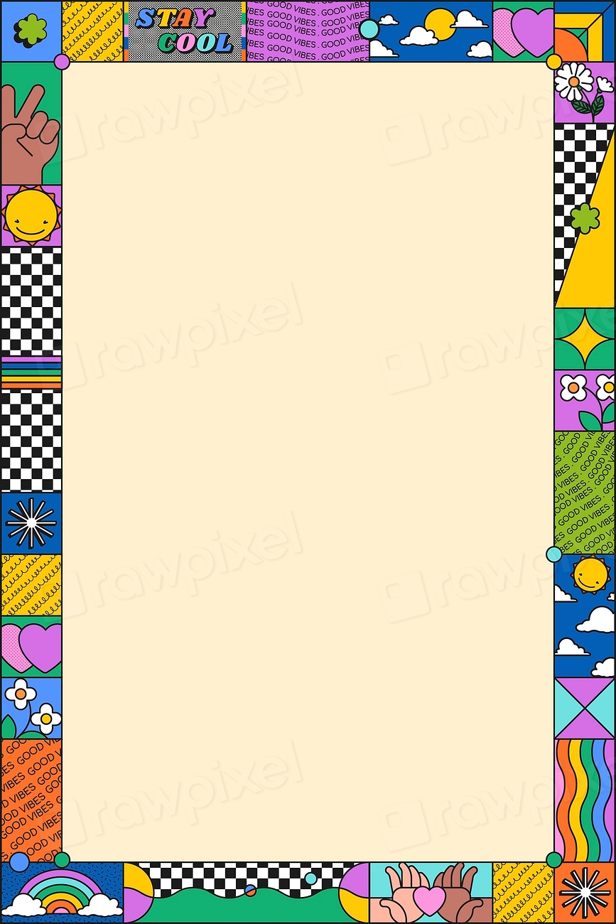 90s border frame background, cool | Premium Photo - rawpixel