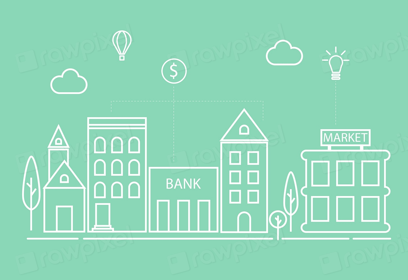 Illustration of city buildings | Free Vector - rawpixel