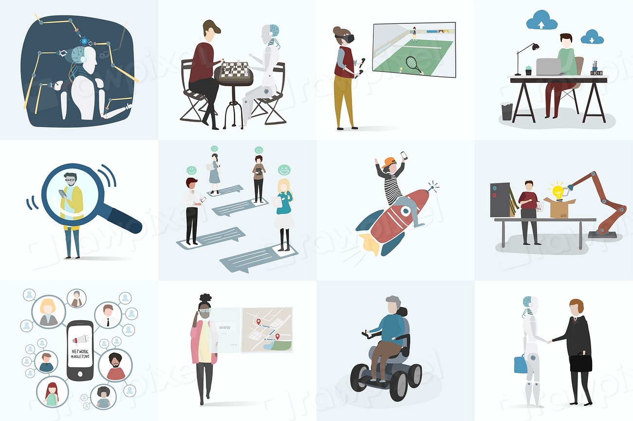 Illustration human avatar using technology | Premium Vector - rawpixel
