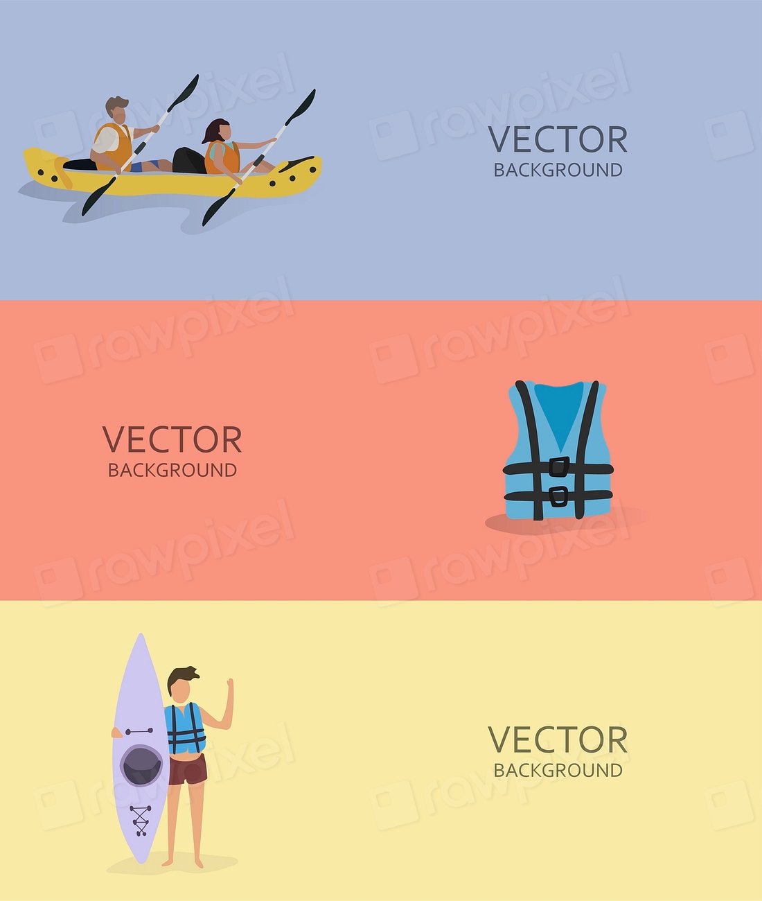 Kayaking & canoeing vector background | Premium Vector - rawpixel