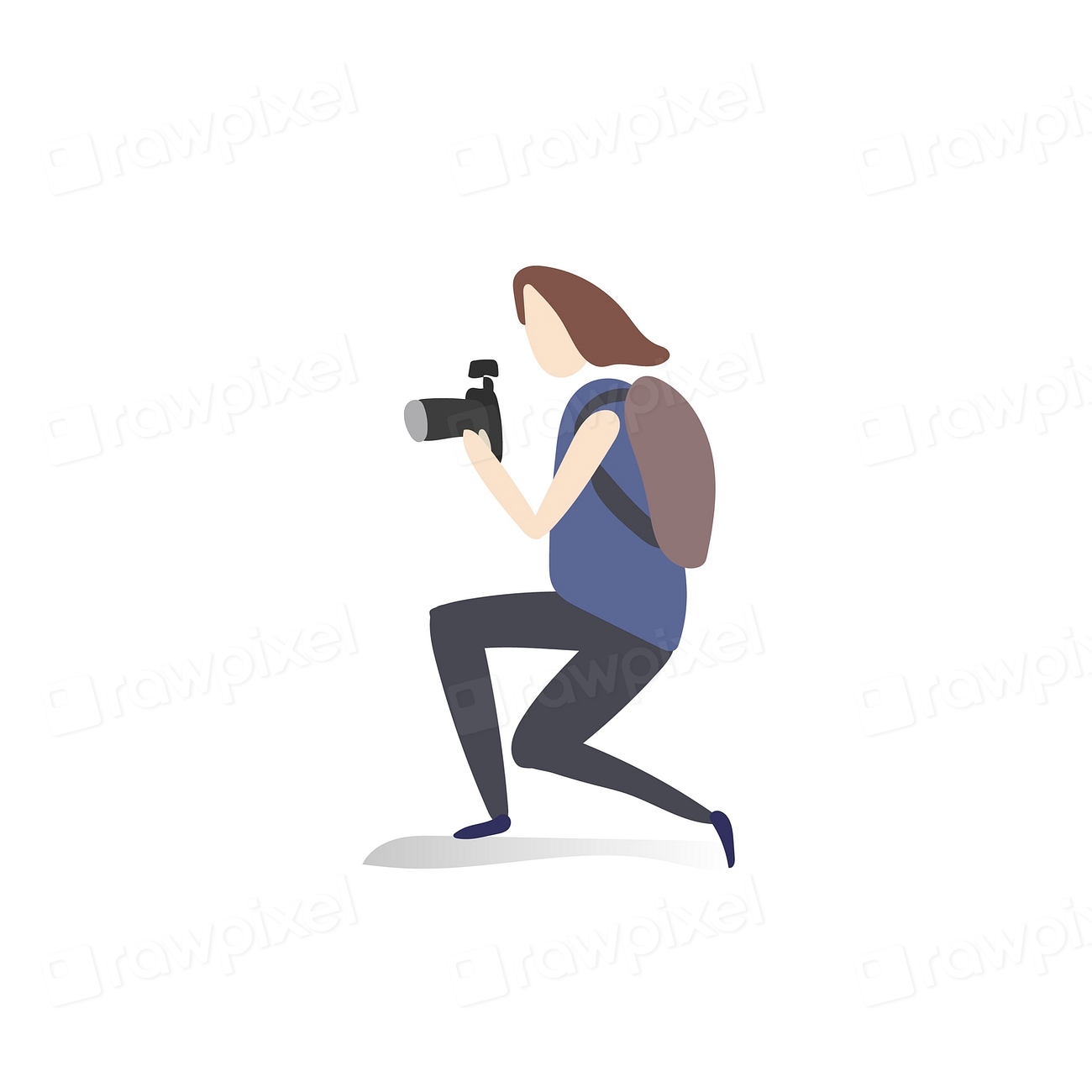 Character illustration woman her camera | Free Photo - rawpixel