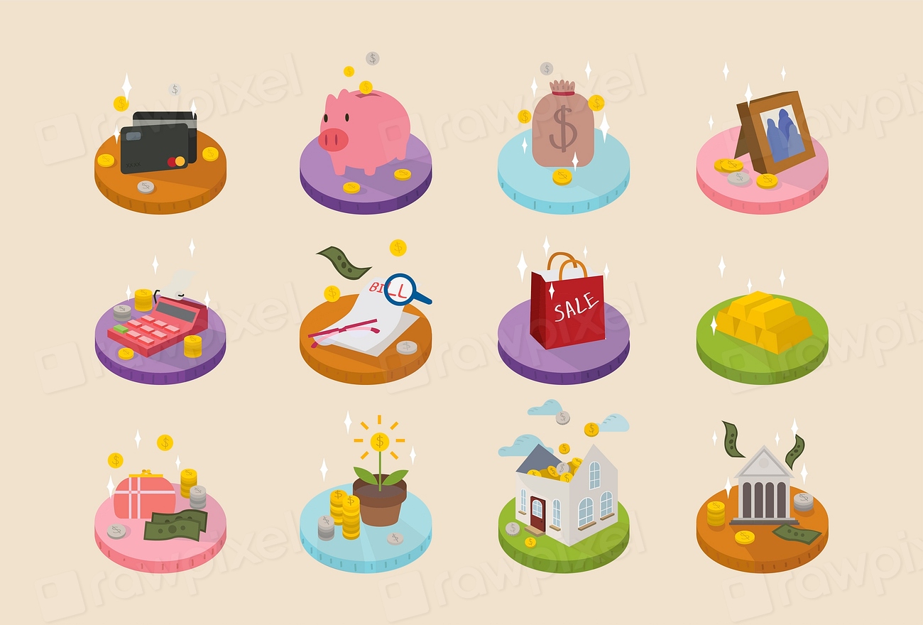 Collection money and financial vectors | Premium Vector - rawpixel