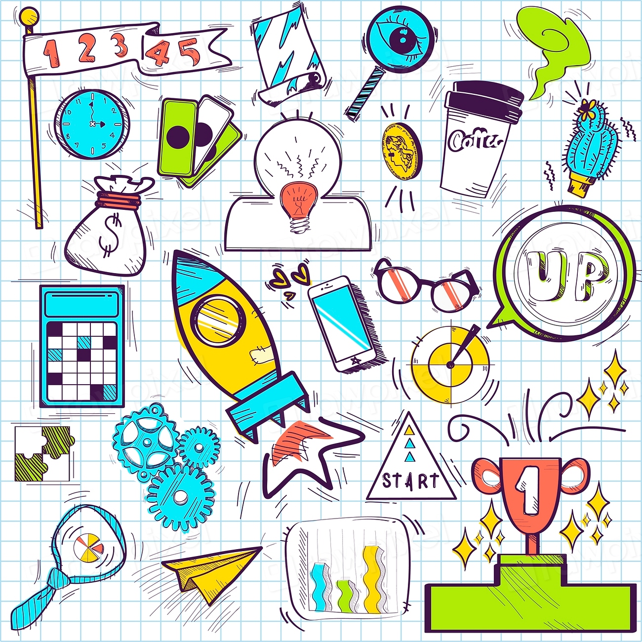 Random drawing collection vector | Premium Vector Illustration - rawpixel