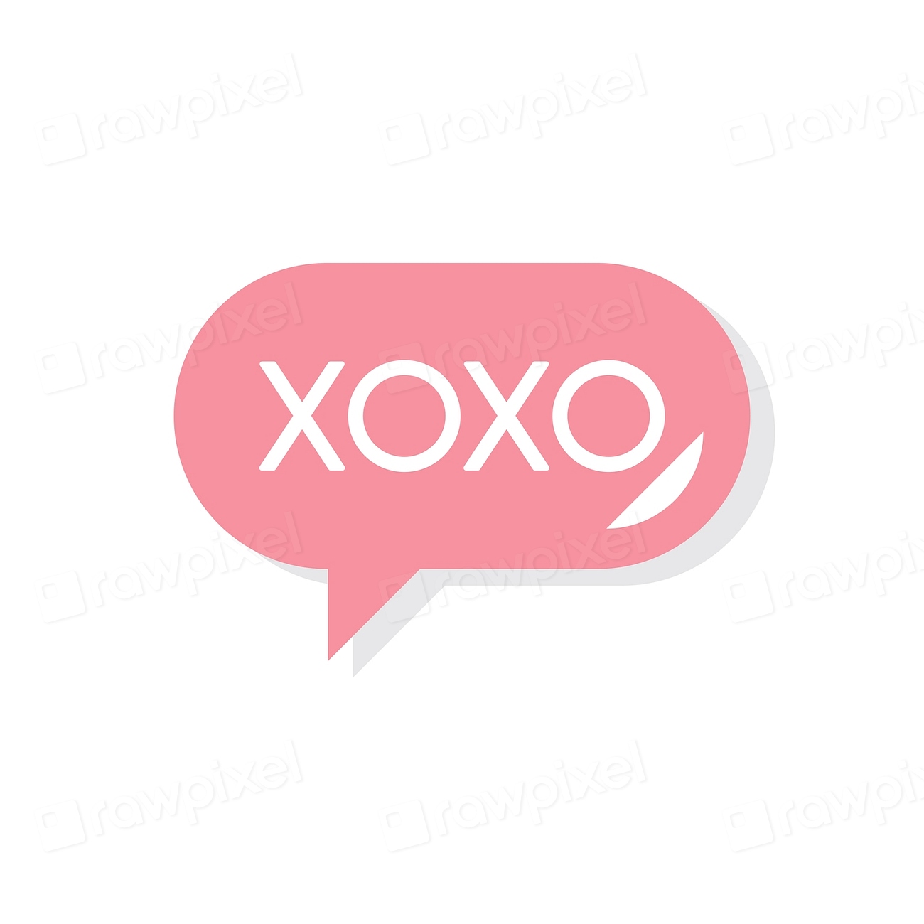 XOXO message Valentines day icon | Free Vector - rawpixel