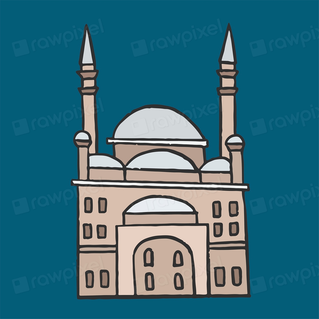 Great Mosque Muhammad Ali Pasha | Premium Vector Illustration - rawpixel