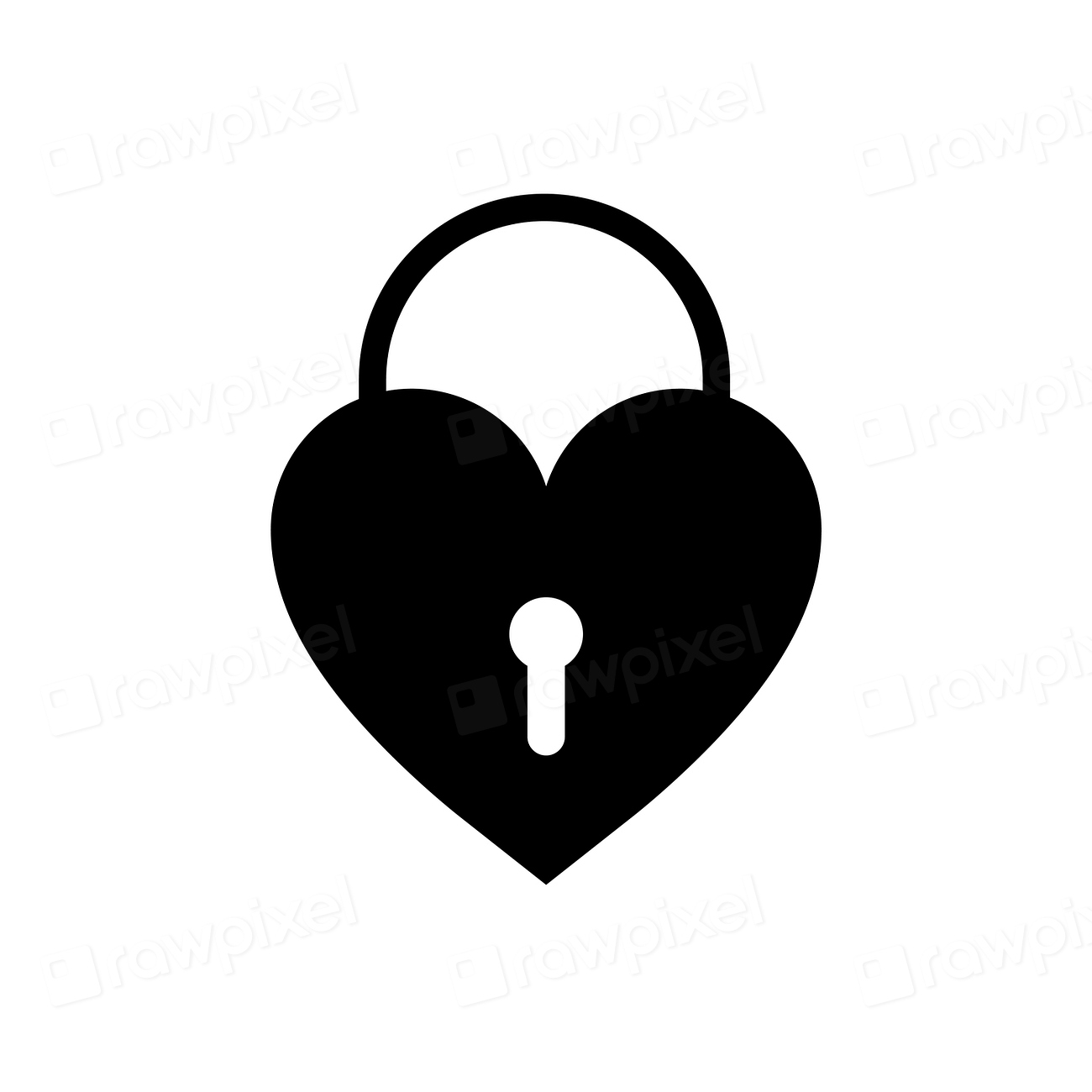 Isolated heart padlock graphic icon | Premium Vector - rawpixel