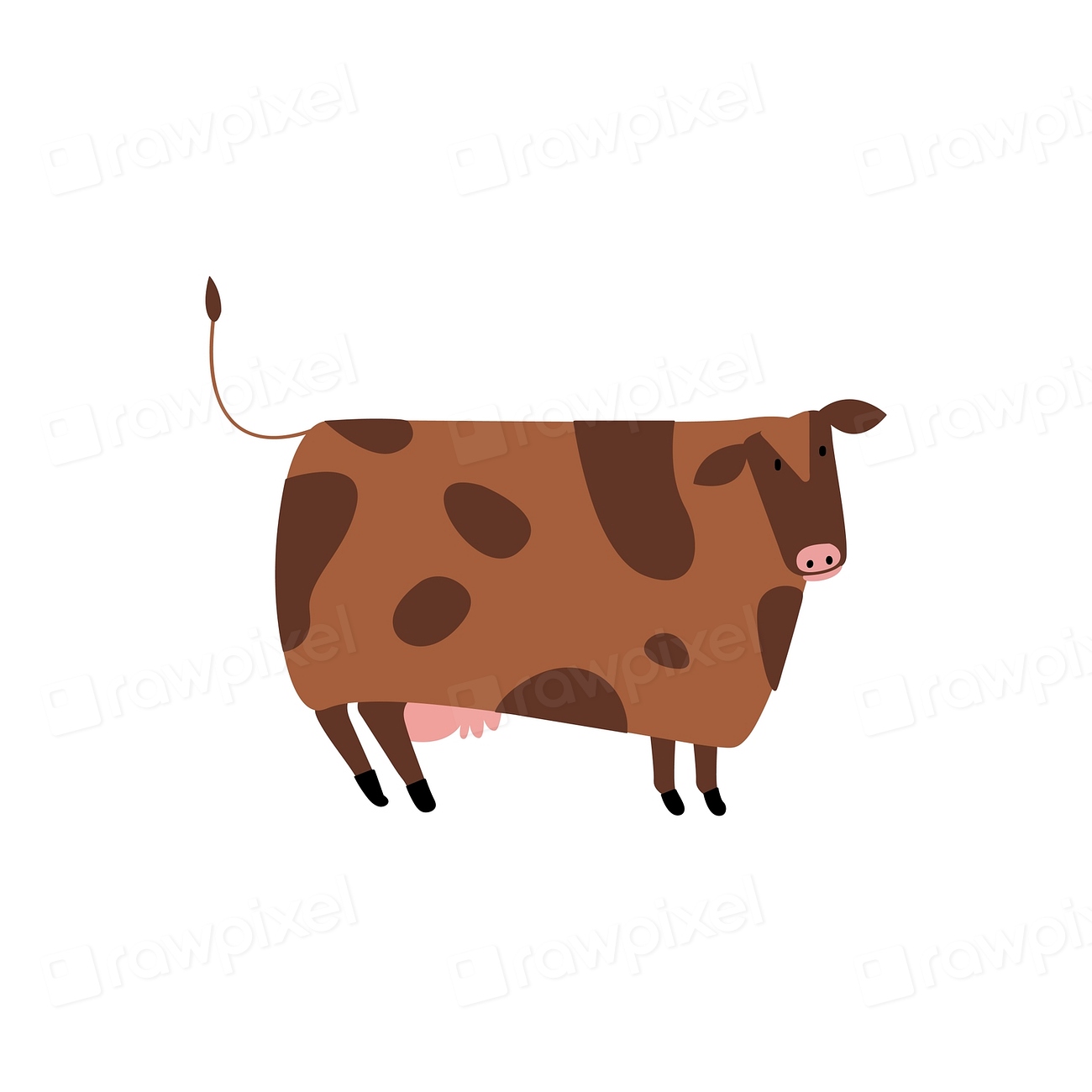 Cute illustration of a cow | Premium Vector Illustration - rawpixel