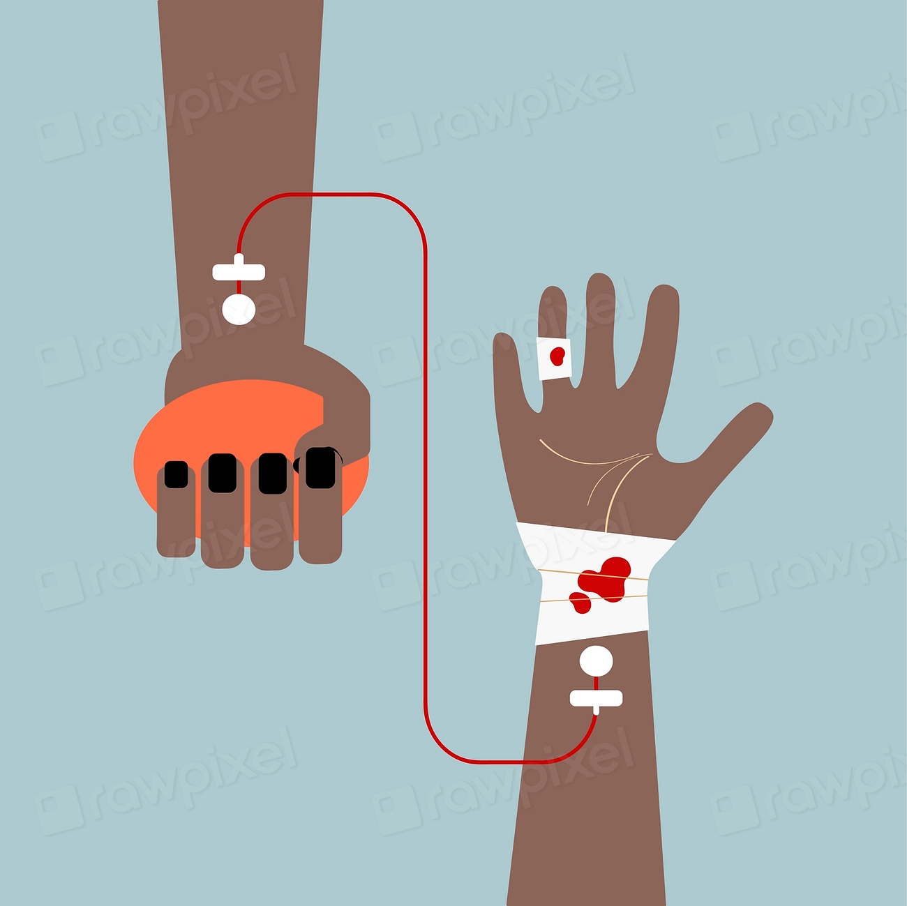 Clipart of blood transfusion vector | Free Vector - rawpixel