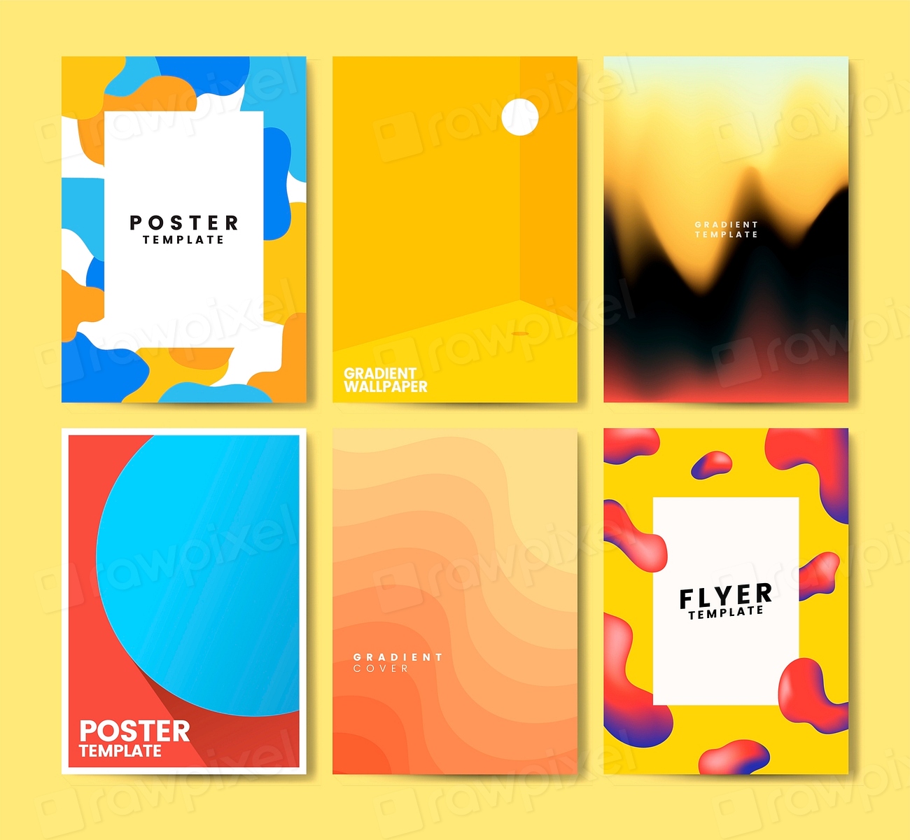 Colorful flyer template design illustration | Premium Vector - rawpixel