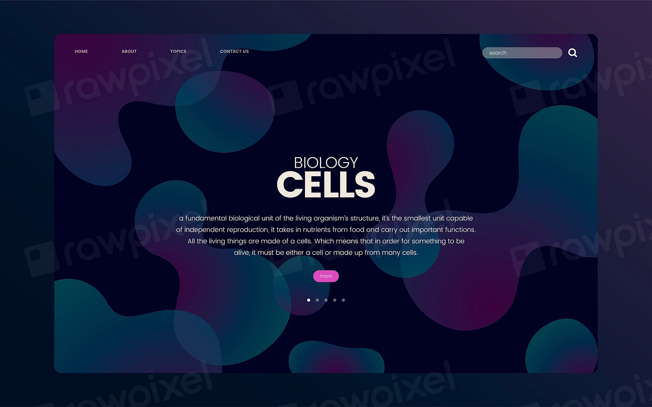 Biology cells informational website graphic | Premium Vector - rawpixel