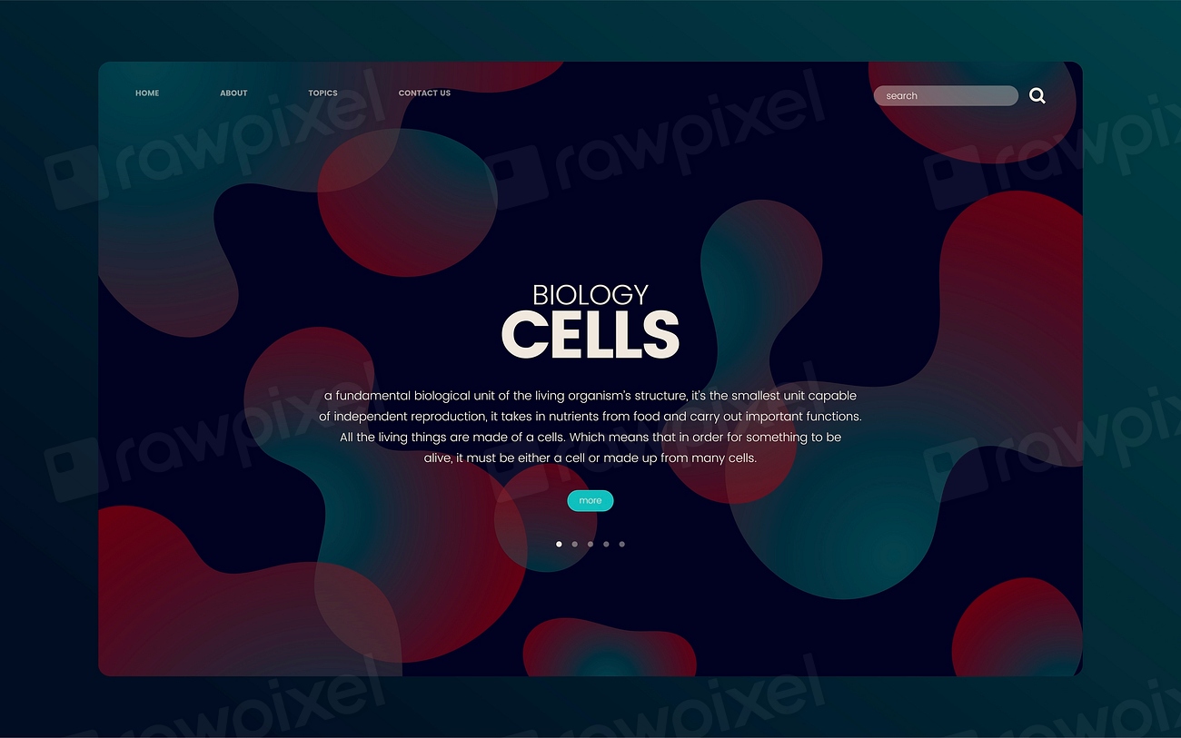 Biology cells informational website graphic | Premium Vector - rawpixel