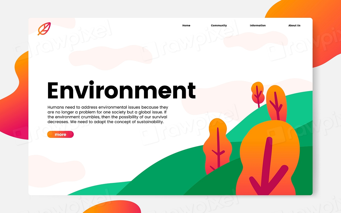 Environment and nature informational website | Premium Vector - rawpixel