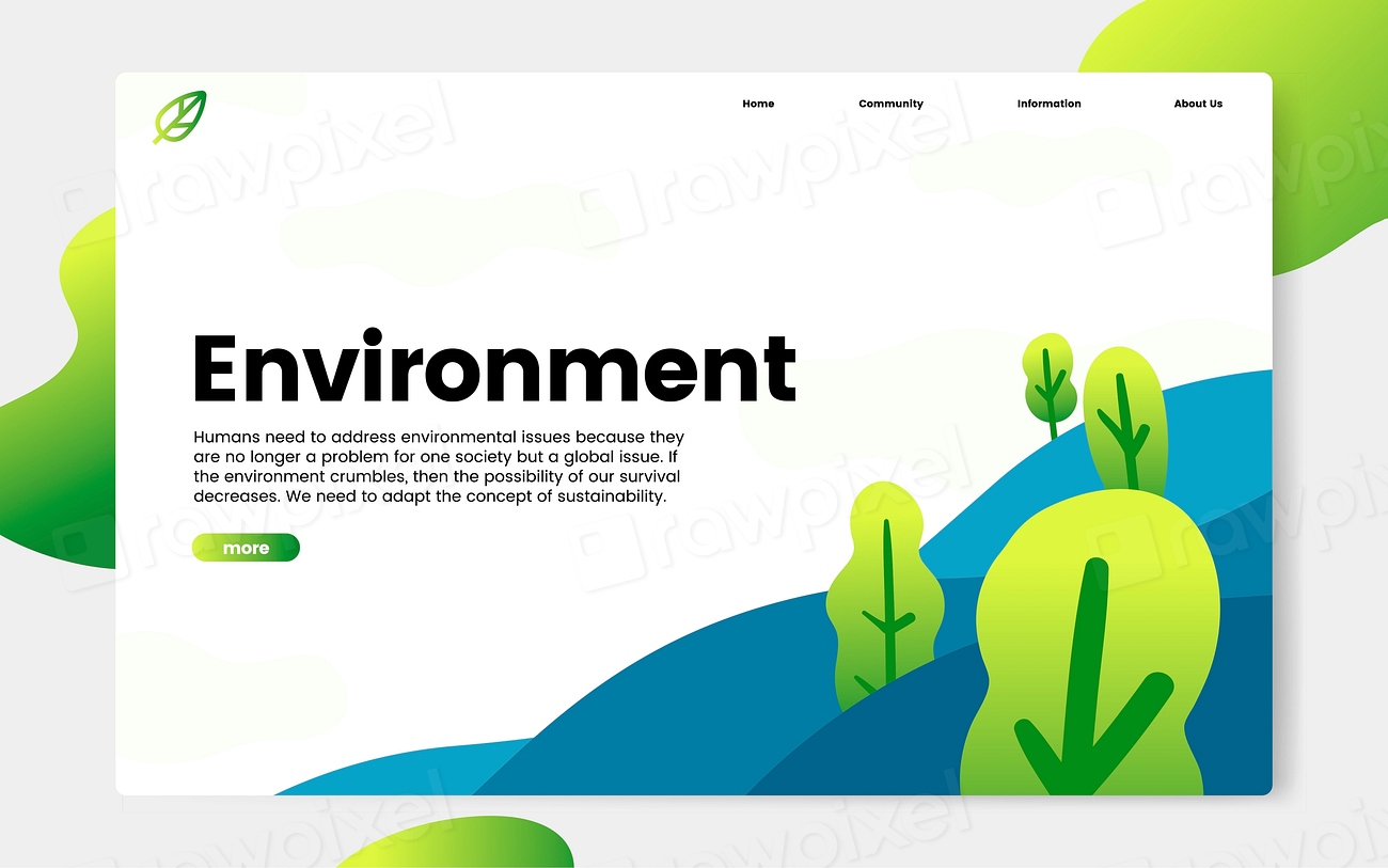 Environment and nature informational website | Free Vector - rawpixel