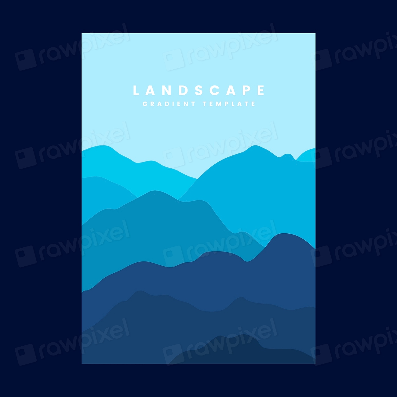 Colorful landscape gradient poster template | Free Vector - rawpixel