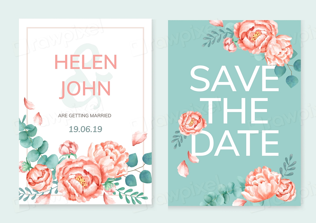 Floral themed card green background | Premium Vector - rawpixel