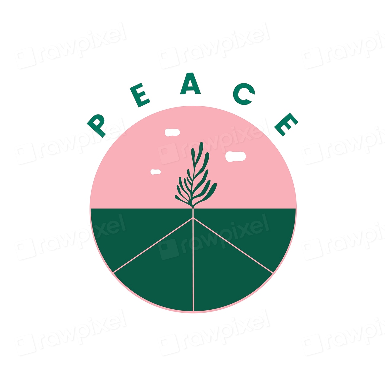 Peace on earth symbol illustration | Free Vector - rawpixel