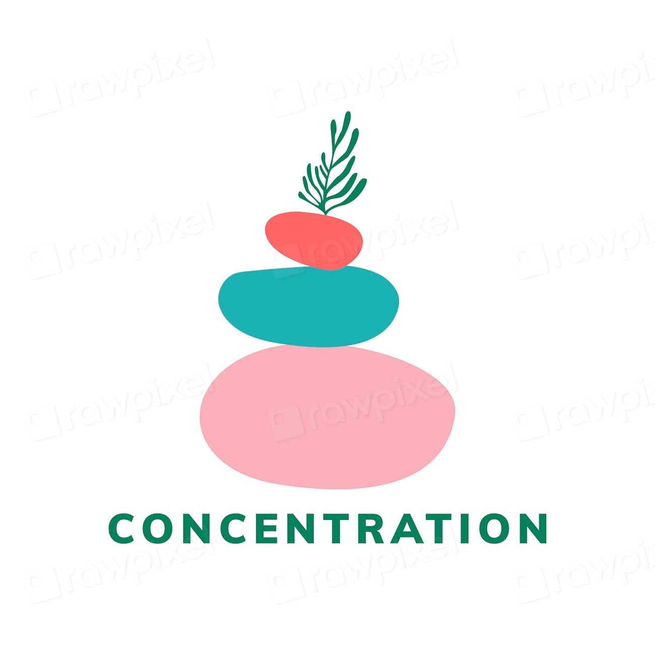 Concentration and meditation icon vector | Premium Vector - rawpixel
