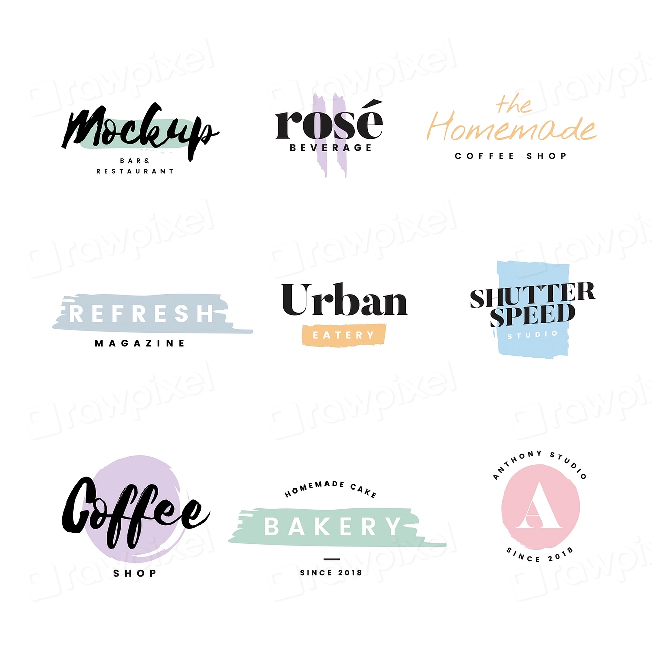 Collection logos and branding vector | Premium Vector - rawpixel