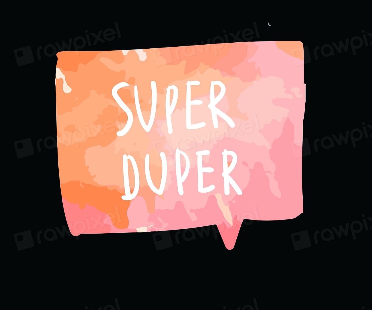 Super duper watercolor speech bubble | Free Vector - rawpixel