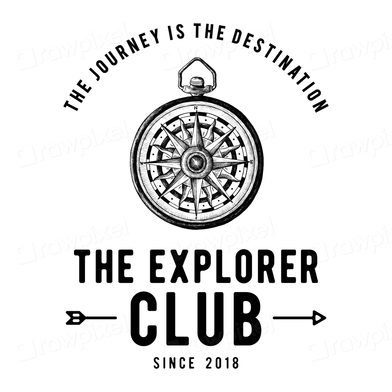 explorer club logo design vector | Premium Vector - rawpixel