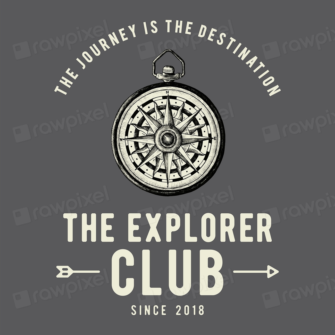 explorer club logo design vector | Premium Vector - rawpixel