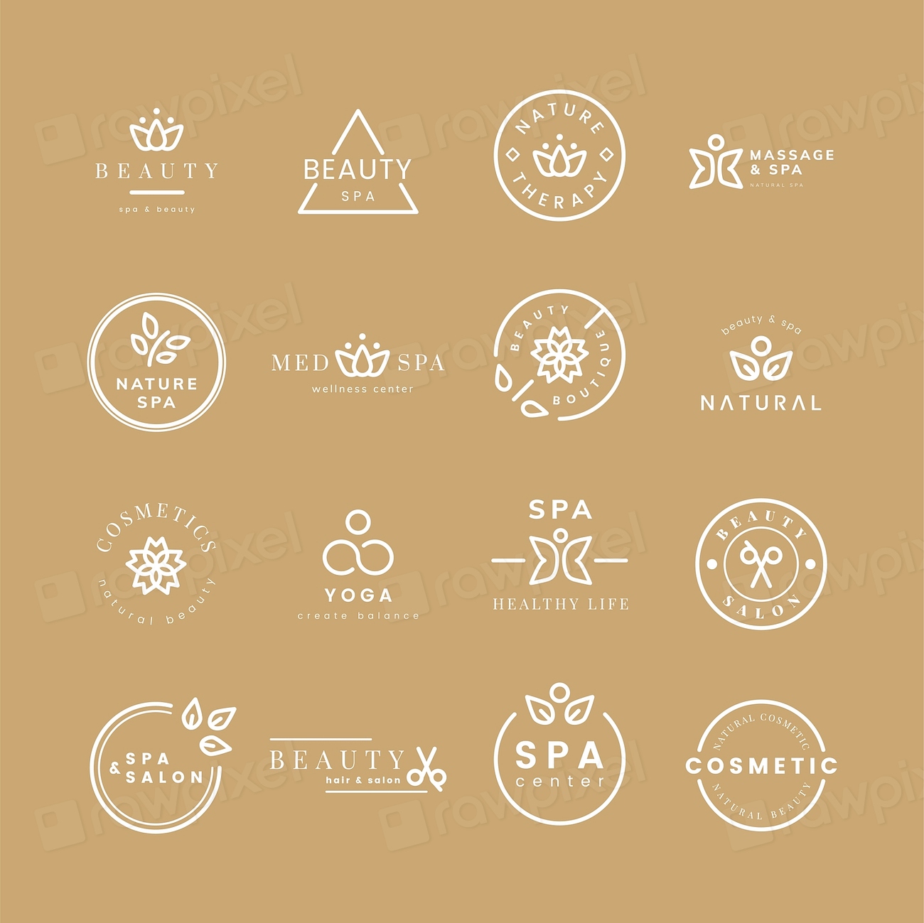 Collection beauty spa logos | Premium Vector - rawpixel