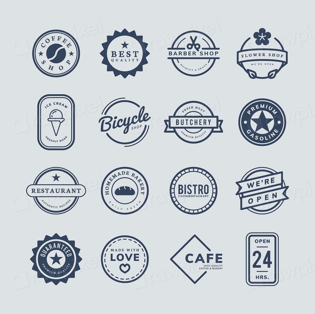 Collection logo and badge vectors | Premium Vector - rawpixel