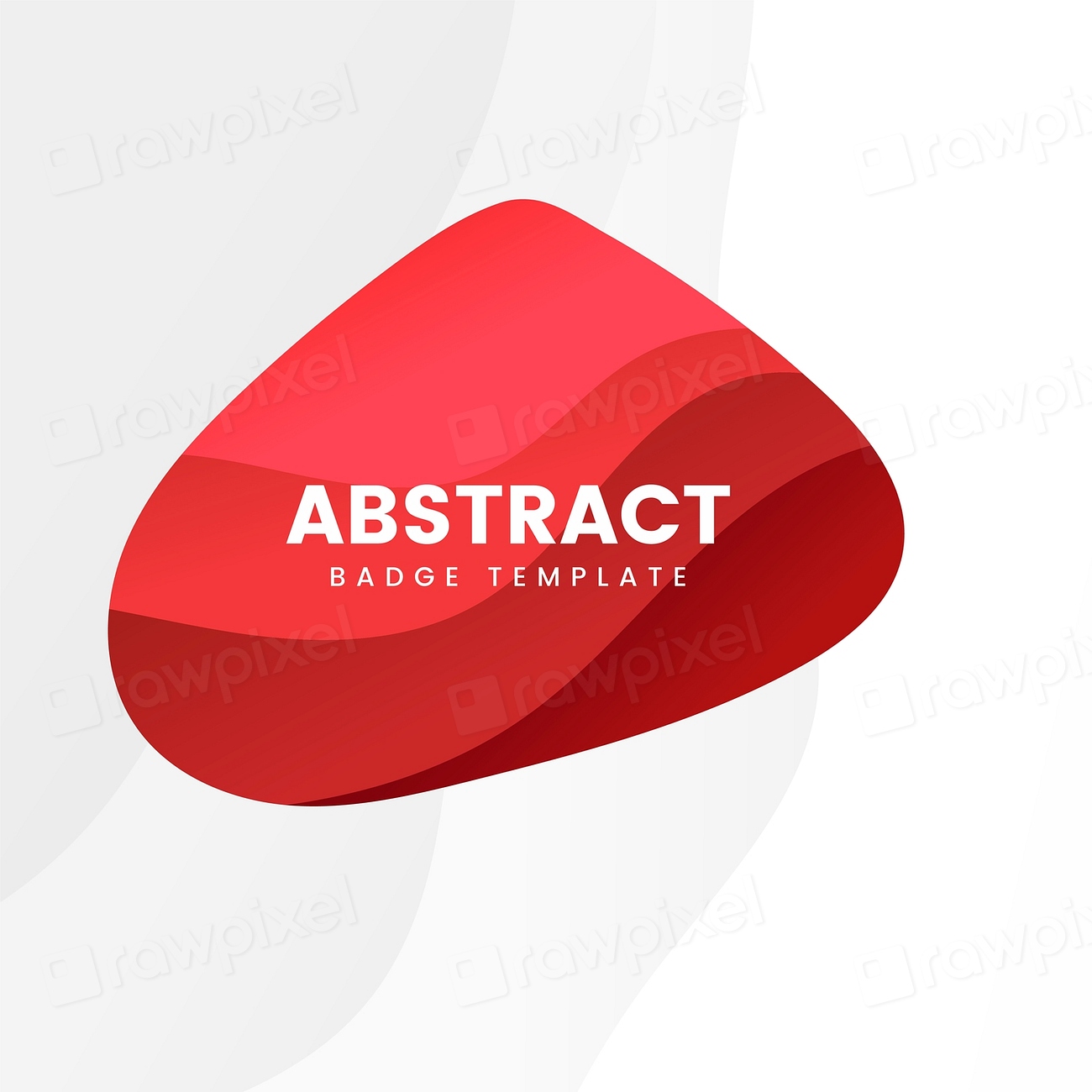 Abstract badge template in red | Free Vector - rawpixel