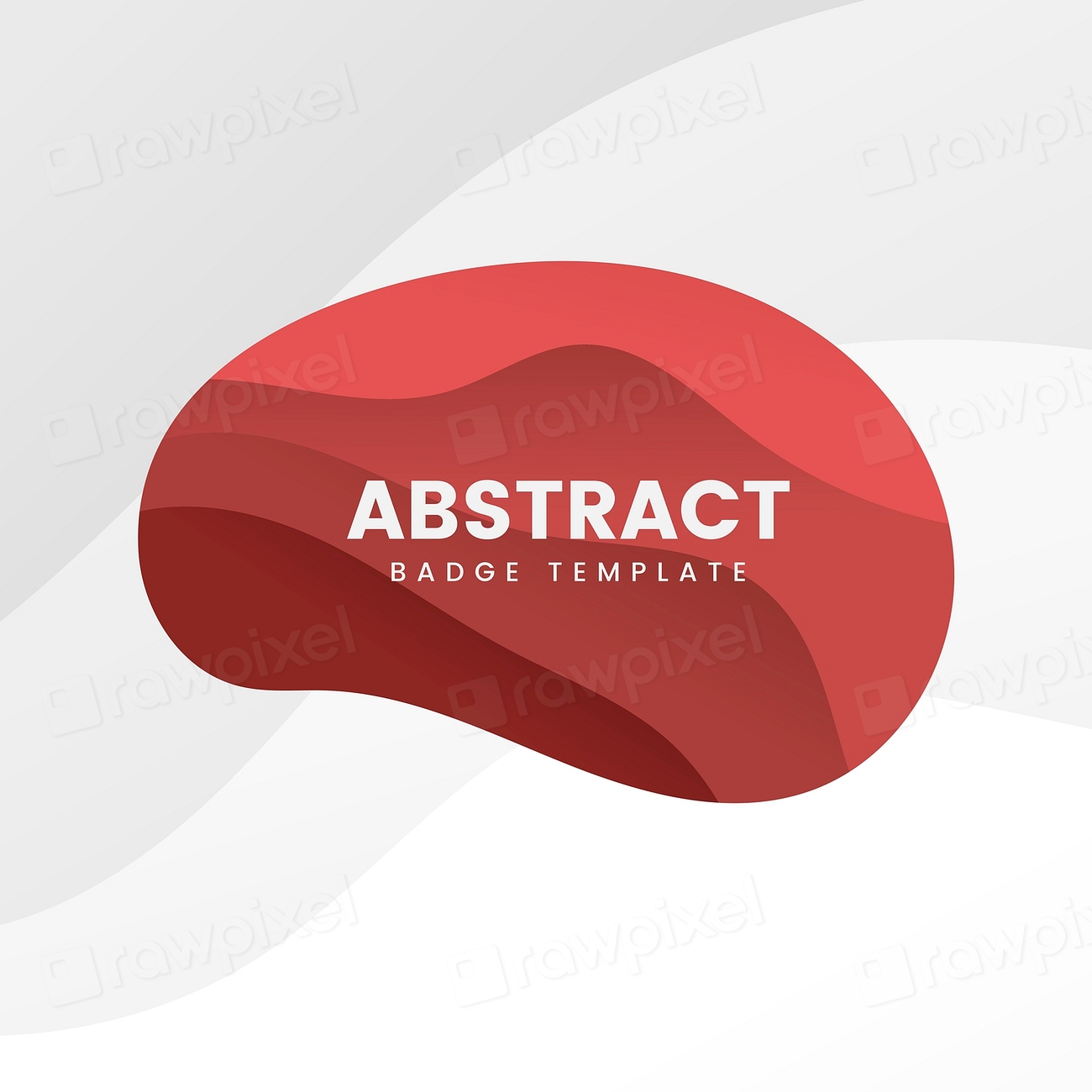 Abstract badge template in red | Free Vector - rawpixel