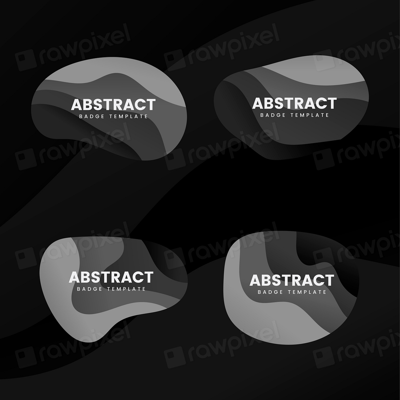 Abstract badge design vector set | Premium Vector - rawpixel